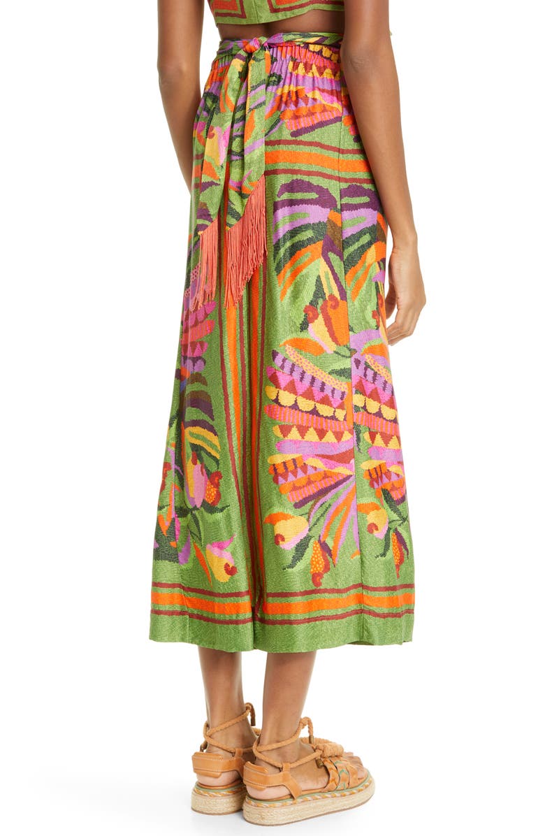 FARM Rio Toucans Scarf Midi Skirt | Nordstromrack