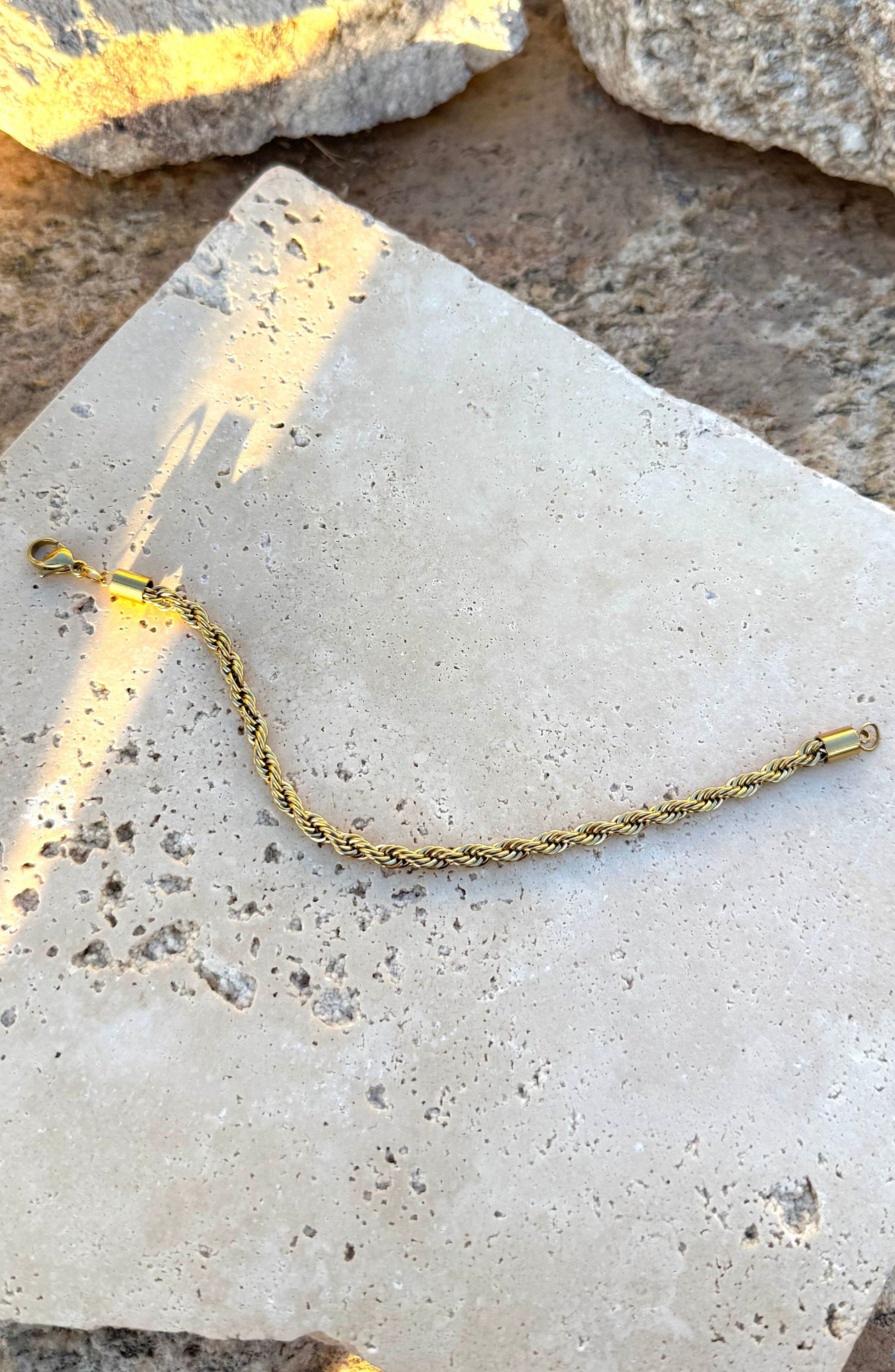 18K Gold Plated Stainless Steel Rope Chain Bracelet (Women) | Nordstromrack