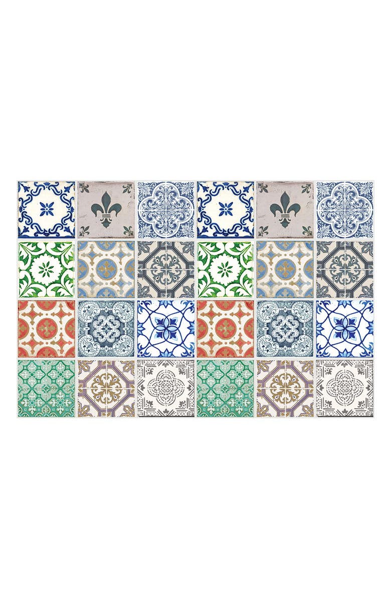 WALPLUS Vintage Porcelain 72-Piece Tile Sticker Set | Nordstromrack