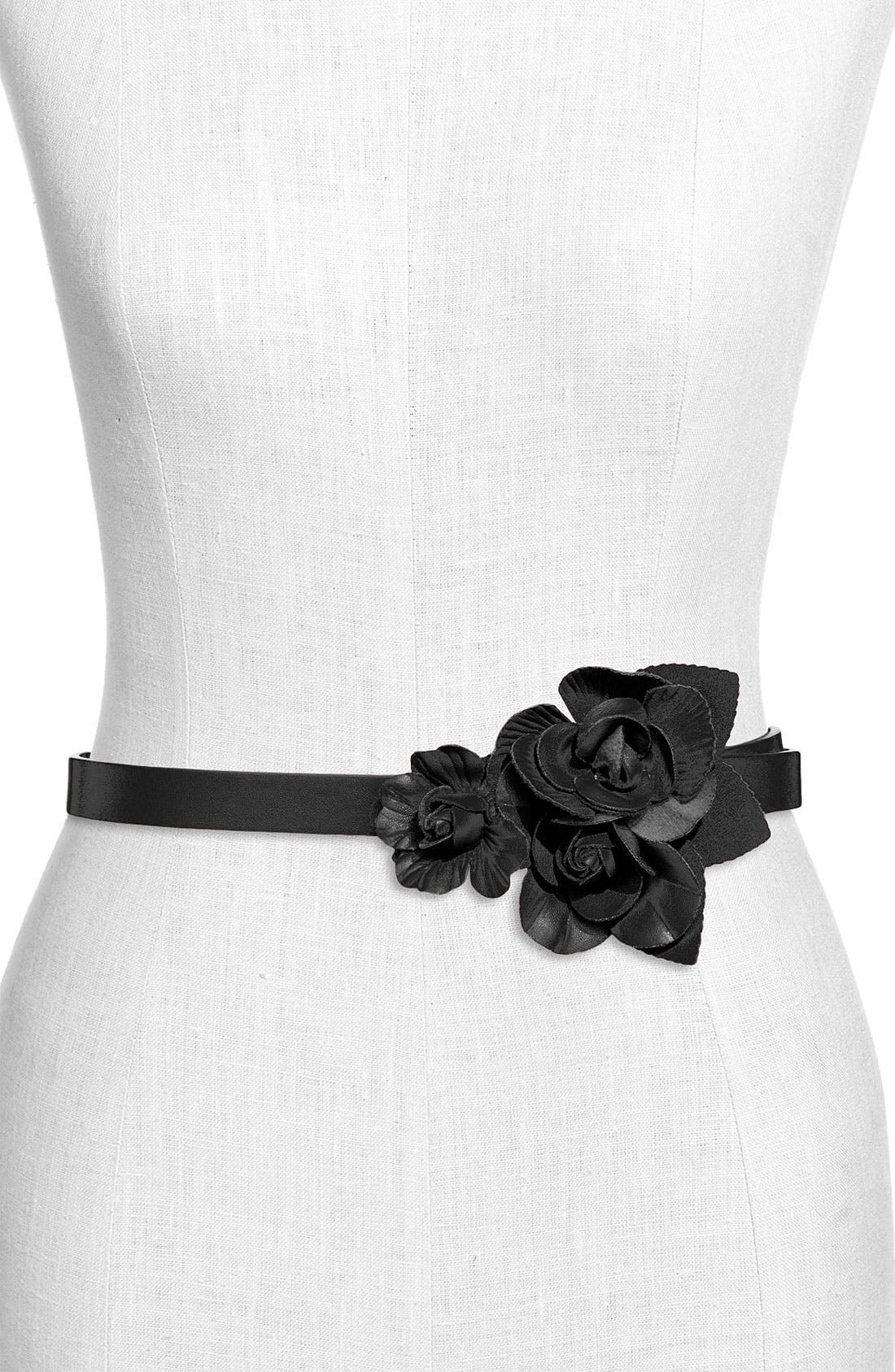 Tarnish 'Flower' Faux Leather Belt | Nordstrom