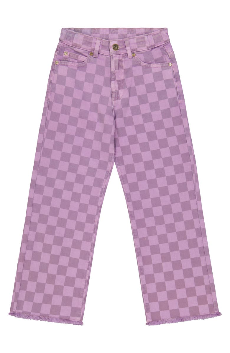 THE NEW Kids' Jania Checker Stretch Organic Cotton Wide Leg Jeans ...