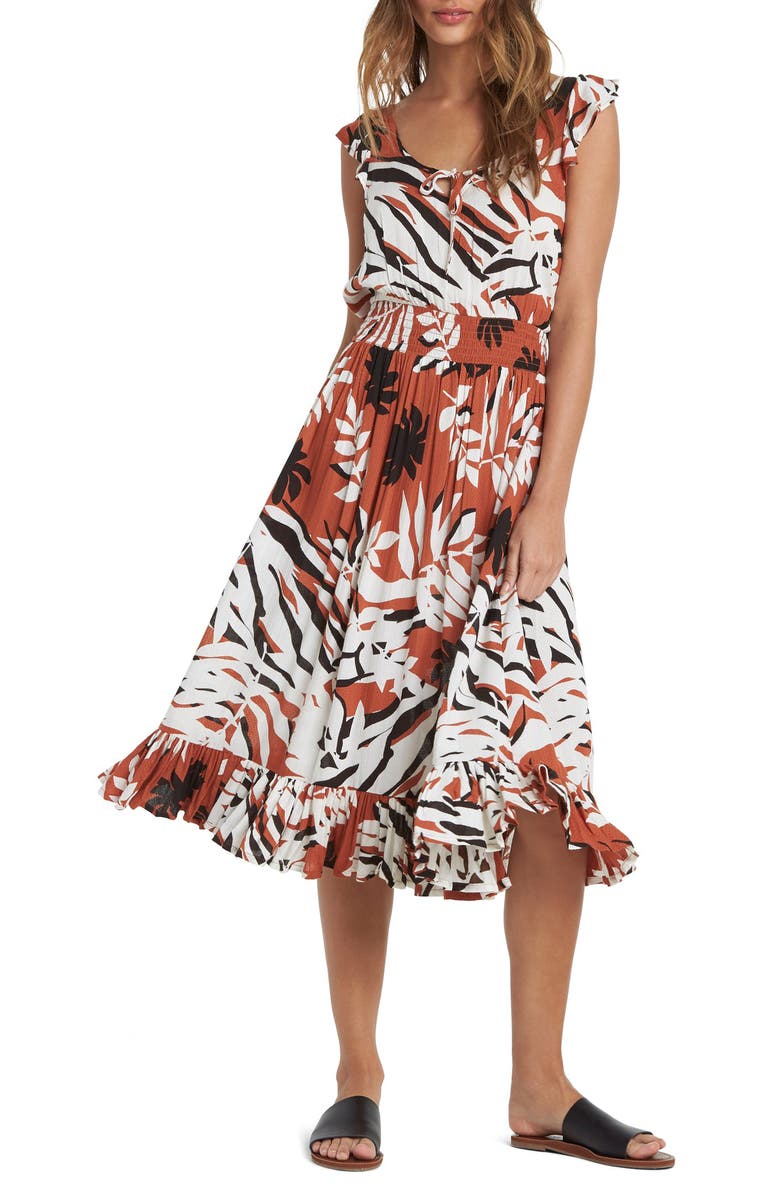 Roxy Time To Skip Savanna Ruffle Dress | Nordstrom