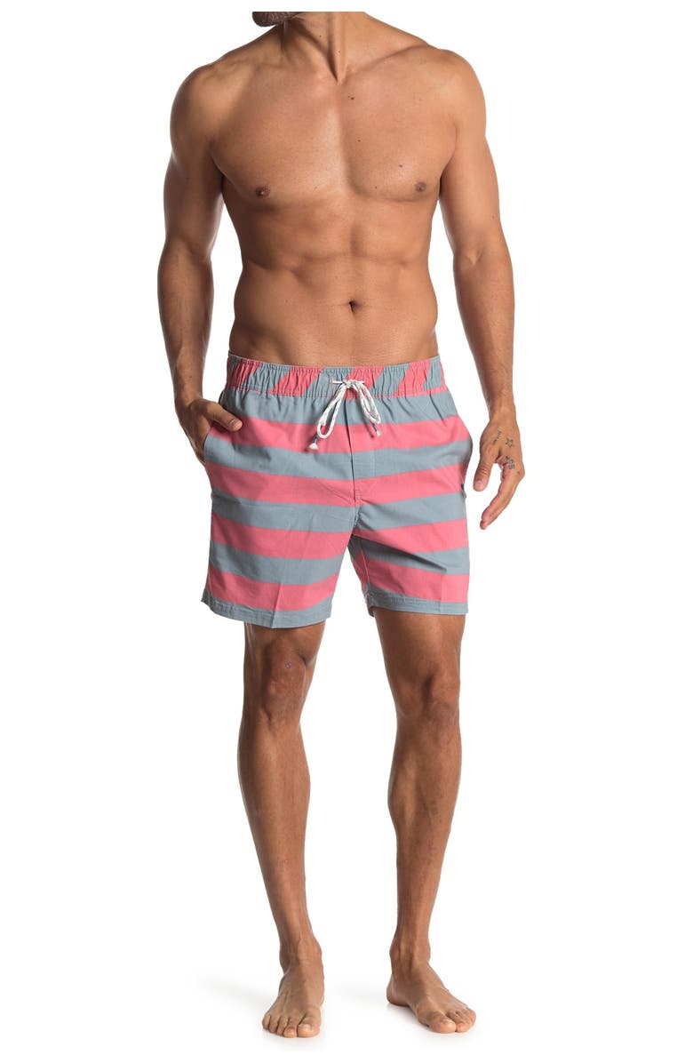 Party Pants Bind Beaver Stripe Swim Trunks | Nordstromrack