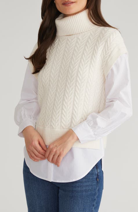 Women's White Cable Knit & Fair Isle Sweaters | Nordstrom