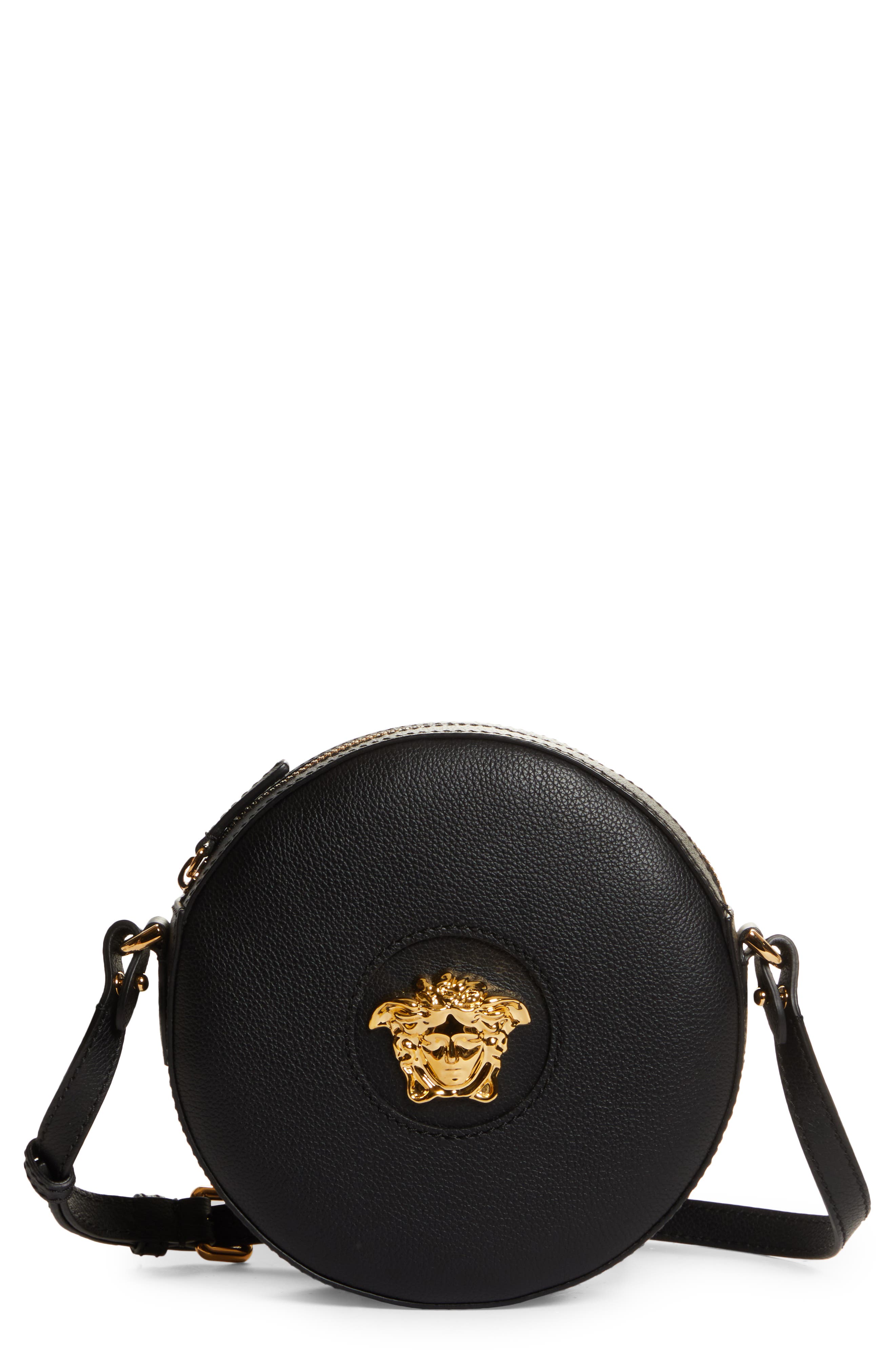 Versace La Medusa Round Leather Camera Bag | Nordstrom