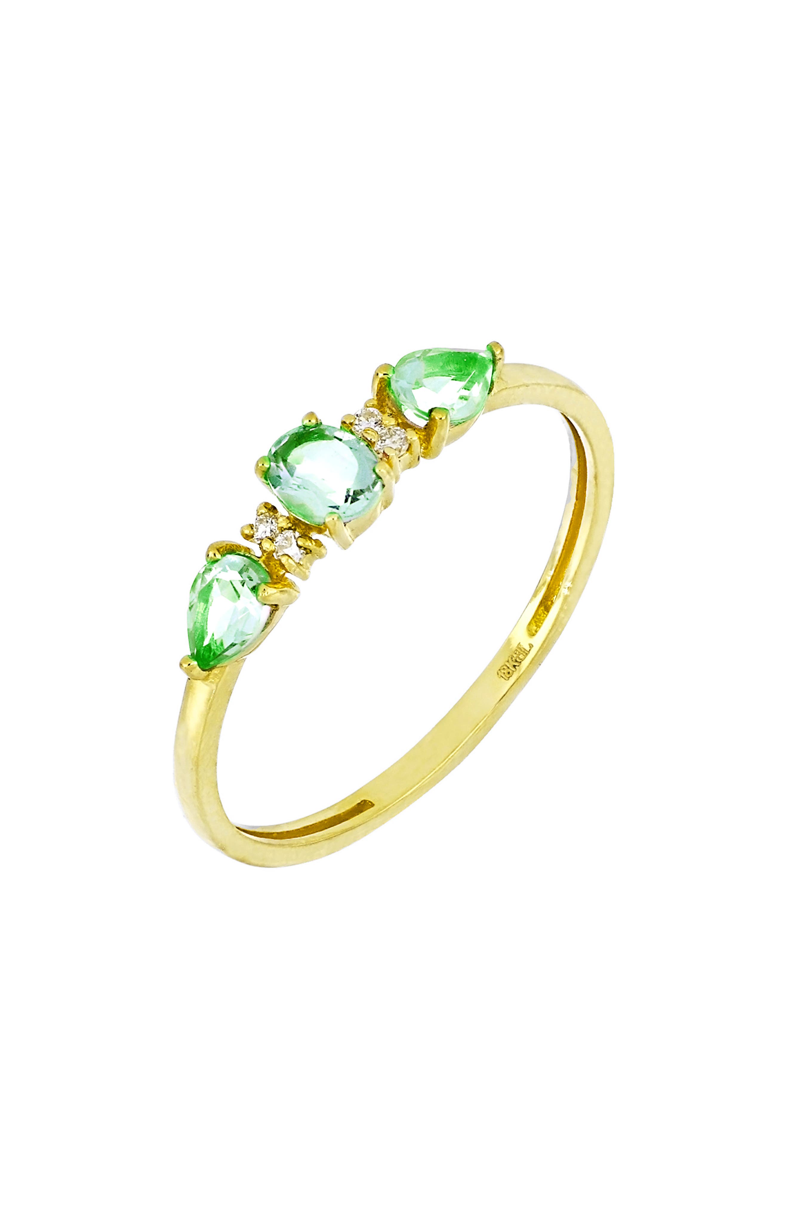 Bony Levy El Mar Triple Peridot & Diamond Ring | Nordstromrack