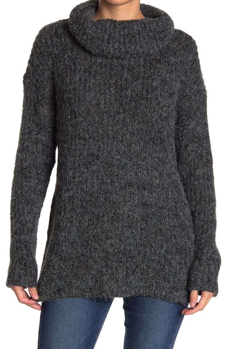STITCHDROP Speckled Yarn Cowl Neck Sweater | Nordstromrack