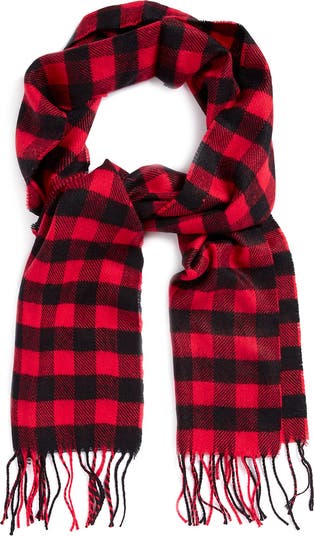 Topman Buffalo Check Knit Scarf | Nordstrom