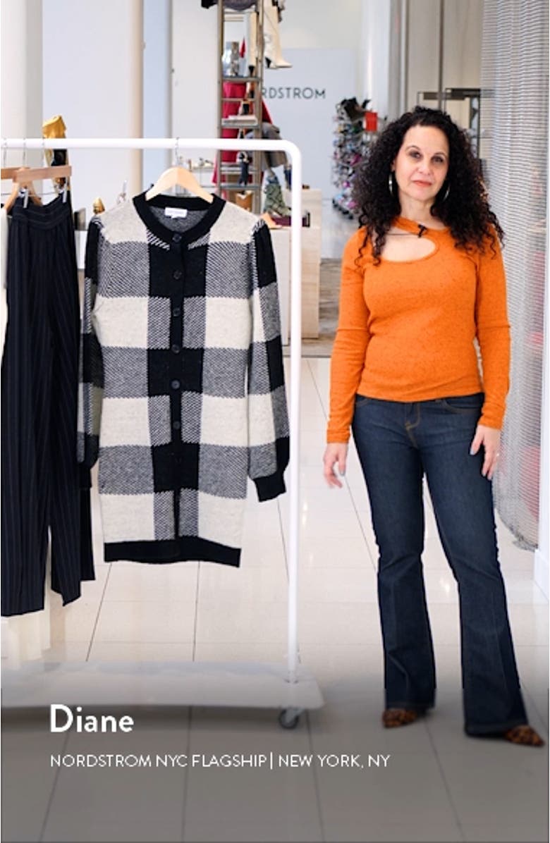 Lost + Wander Winter School Plaid Long Sleeve Mini Sweater Dress ...
