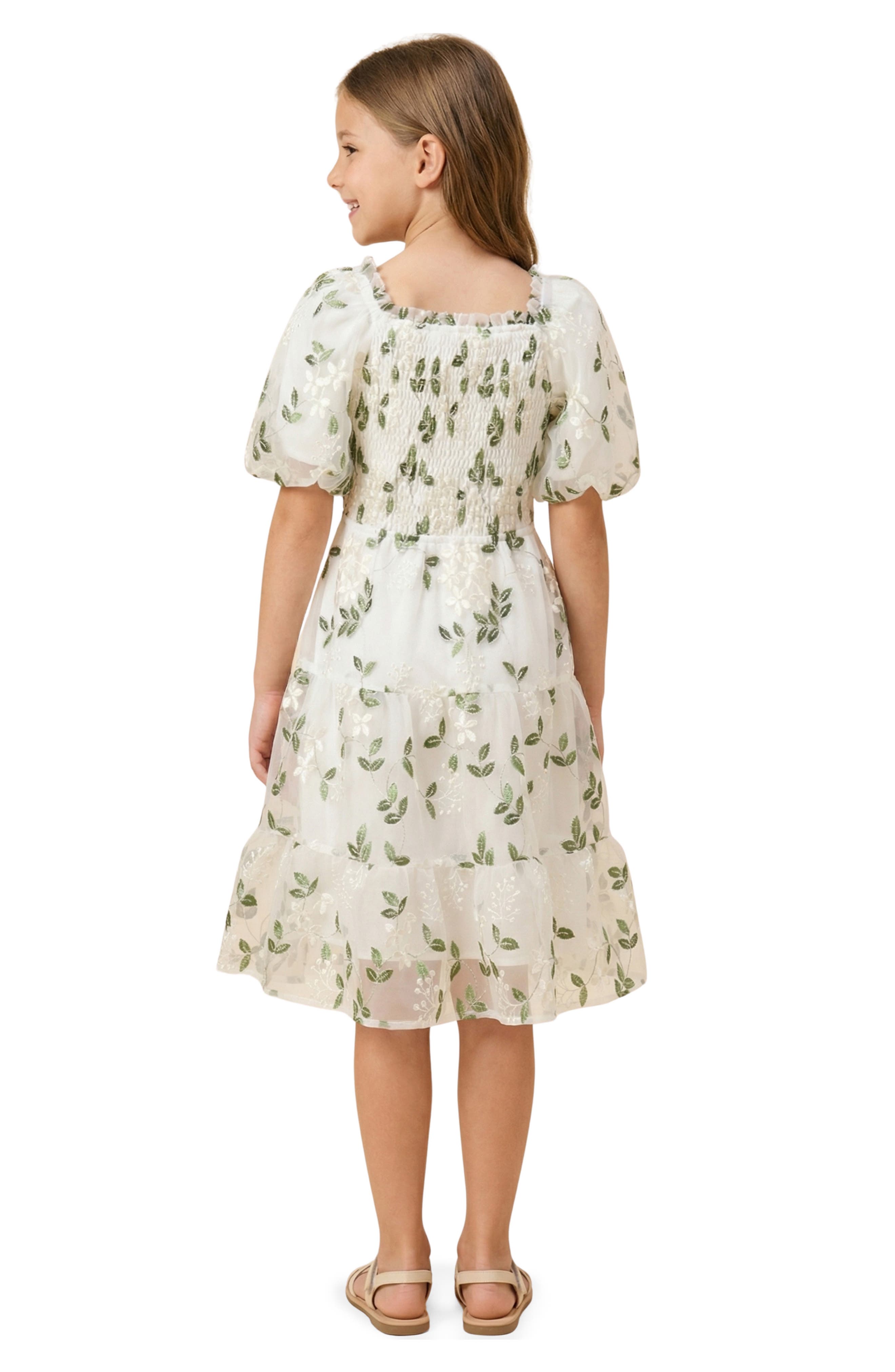 Kids' Floral Embroidered Organza Dress (Women) | Nordstrom