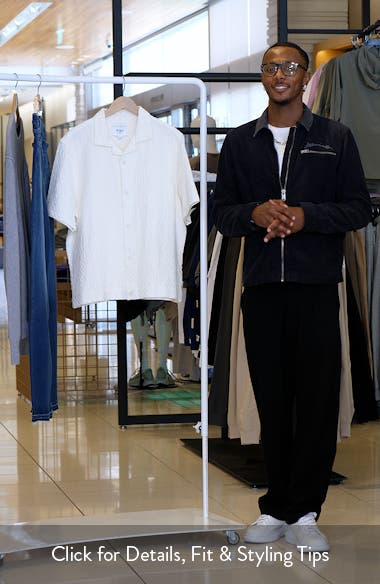 Wax London Lido Boxy Dobby Camp Shirt | Nordstromrack