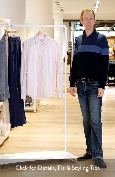 Bugatchi Alvin Shaped Fit Mini Check Button-Up Shirt | Nordstromrack