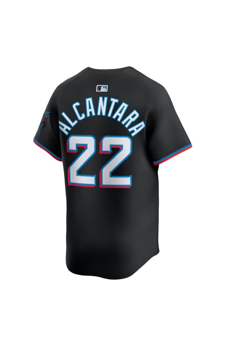 Nike Men's Nike Sandy Alcantara Black Miami Marlins Alternate Limited ...
