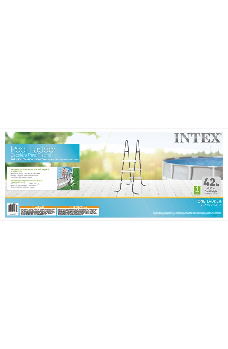 Intex Above Ground Steel Frame Swimming Pool Ladder For 42In. Wall ...