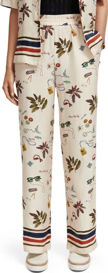 Scotch & Soda Gia Print Wide Leg Pants | Nordstromrack