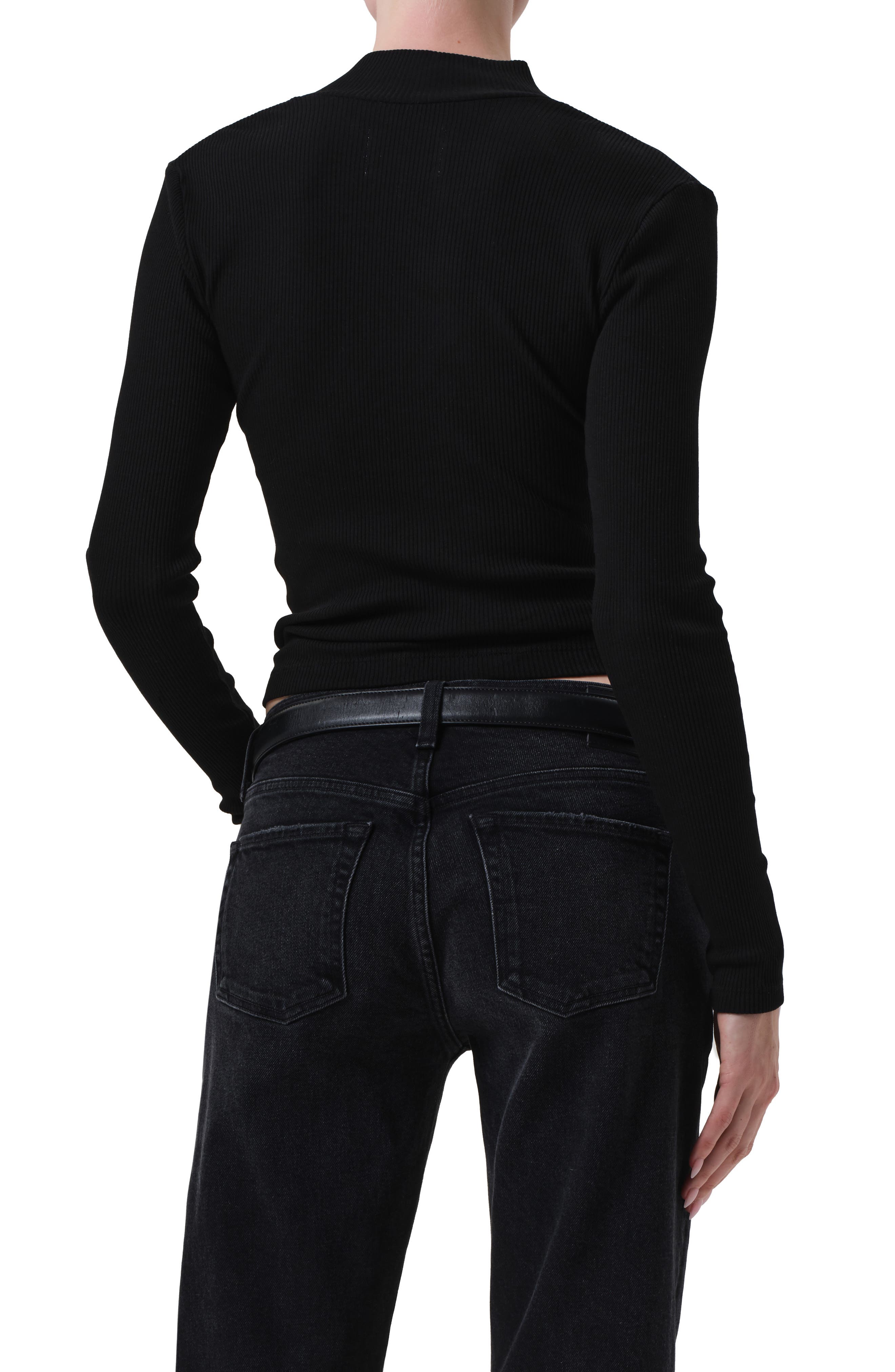 Citizens of Humanity Sheena Long Sleeve Rib Polo | Nordstrom