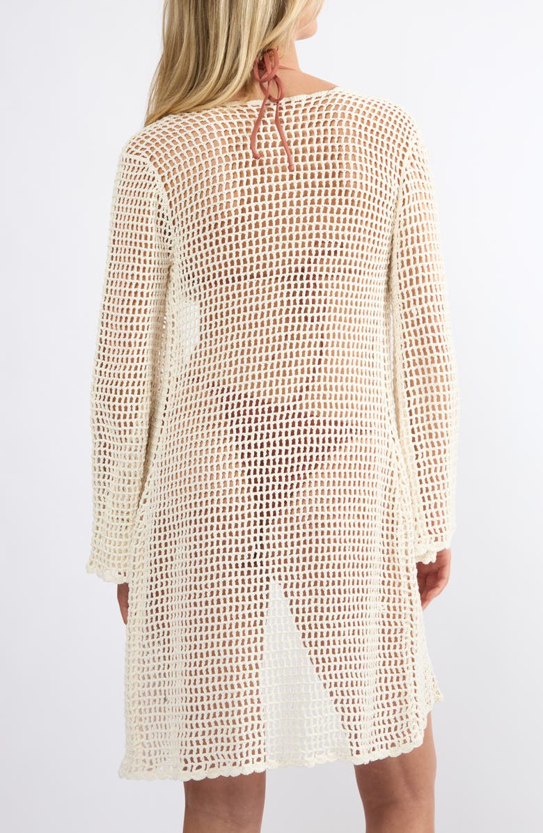 Viens Avec Moi Long Sleeve Cotton Crochet Cover-Up | Nordstromrack
