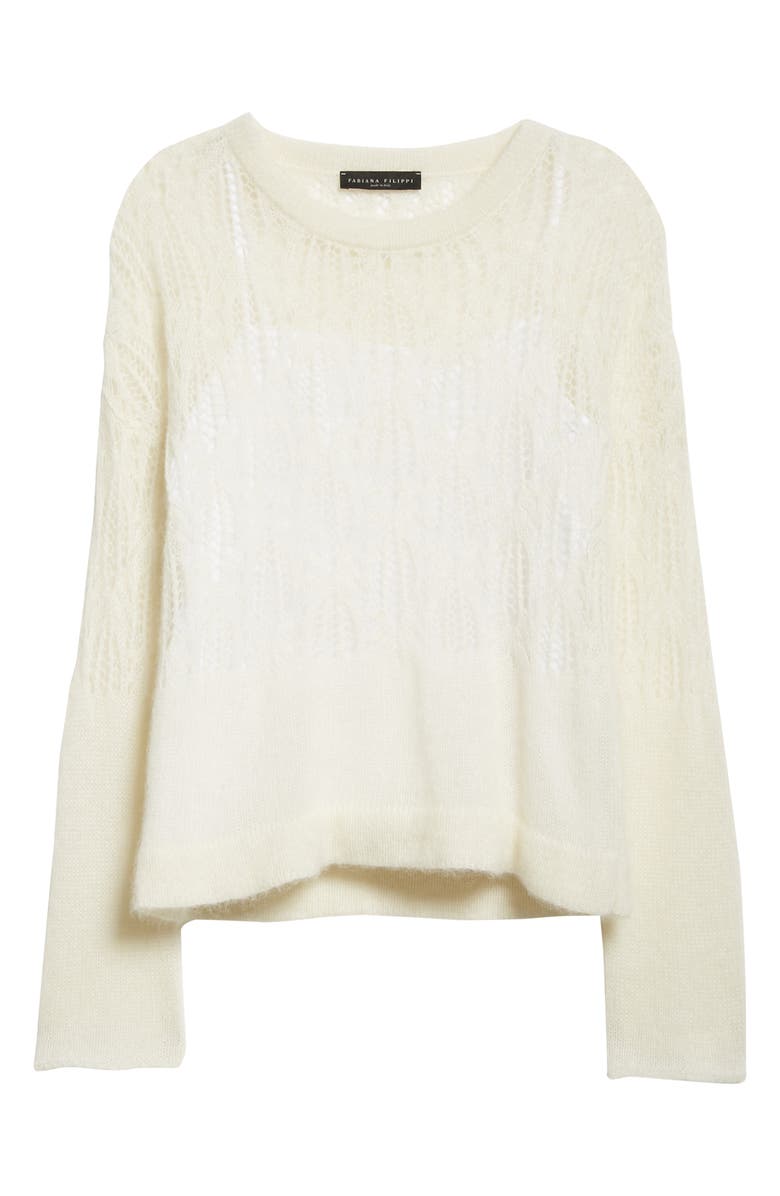 Fabiana Filippi Fabianna Filippi Openwork Mohair & Alpaca Blend Sweater ...