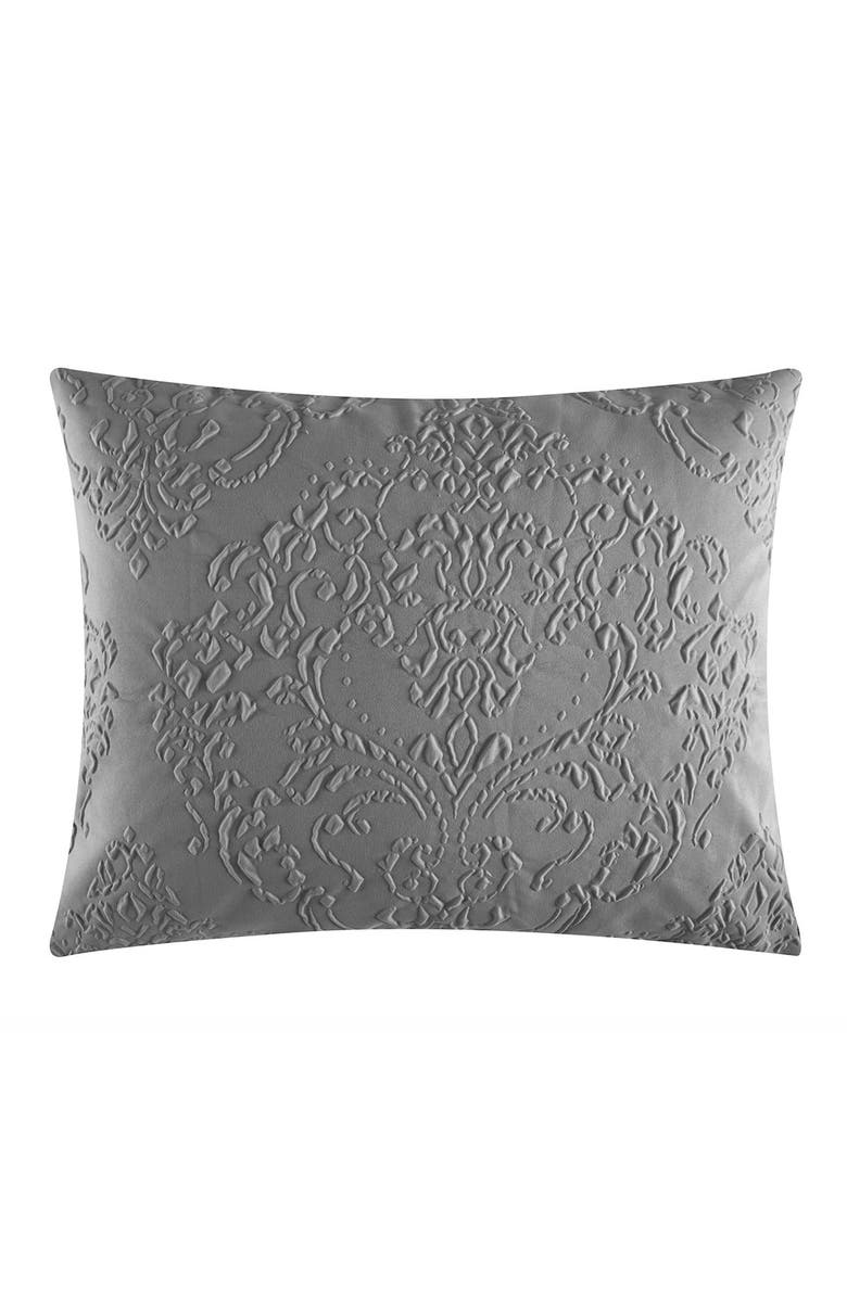 CHIC Magna Embossed Scroll Medallion Design Queen Comforter Set - Navy ...