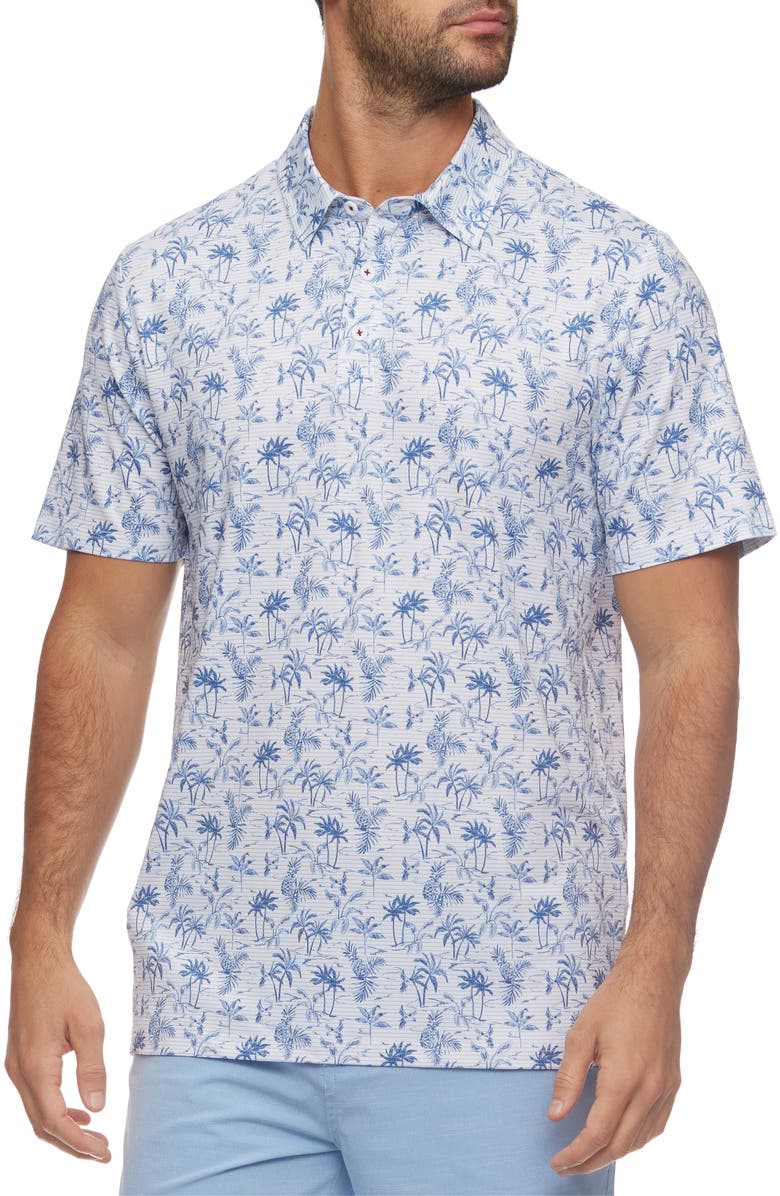 FLAG AND ANTHEM Tropical Palm Tree Print Short Sleeve Performance Shirt ...