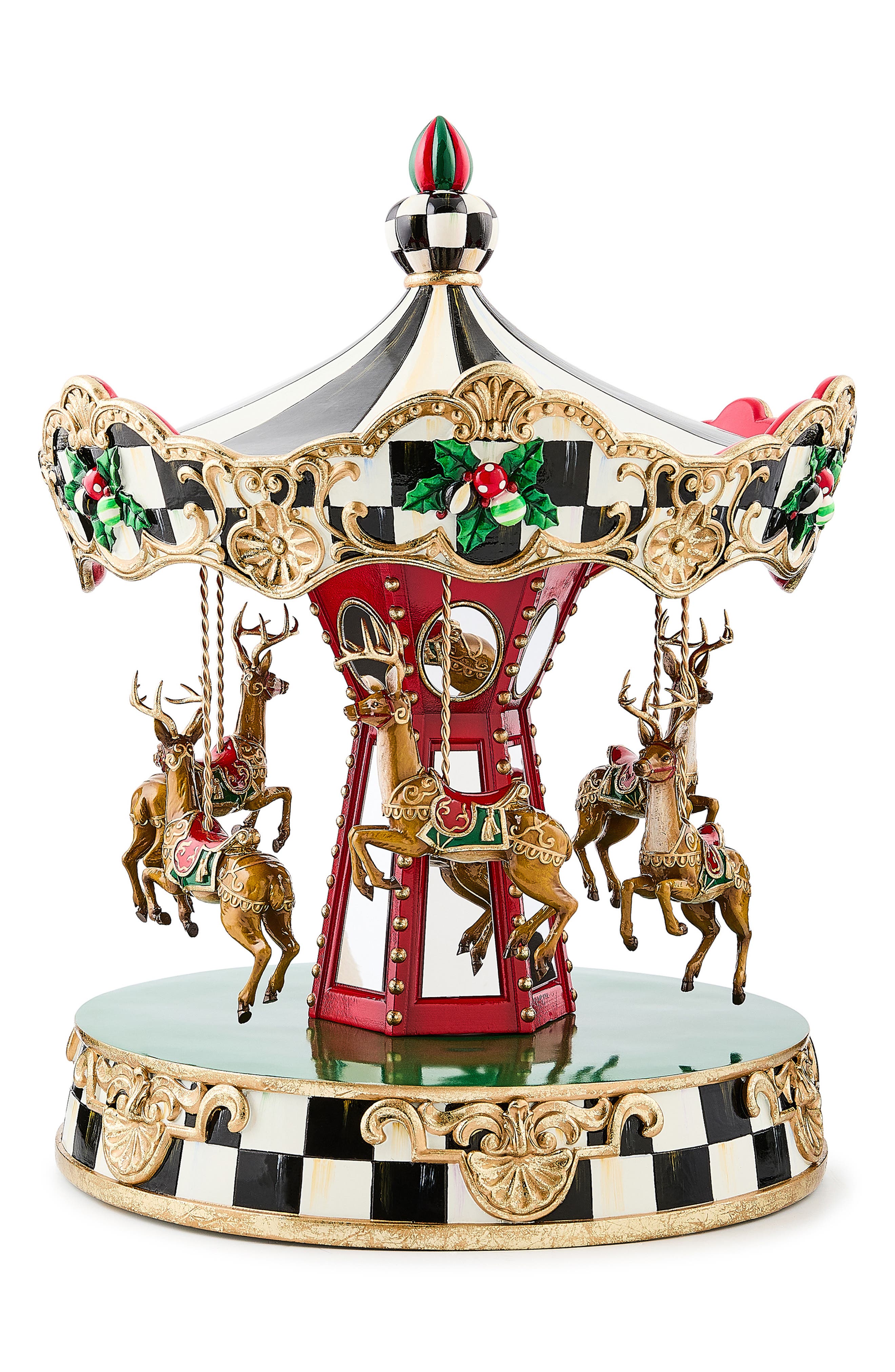 MACKENZIE CHILDS Merry Christmas Rotating Carousel | Nordstrom