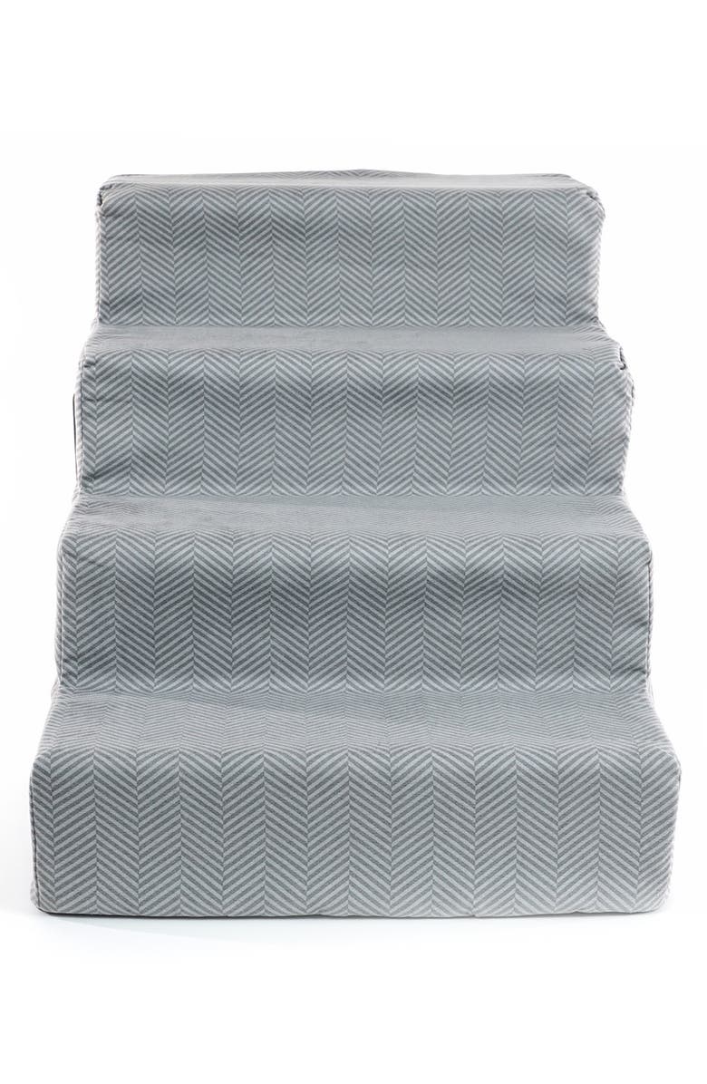 Precious Tails Herringbone High Density Foam 4 Steps Pet Dog Stairs ...