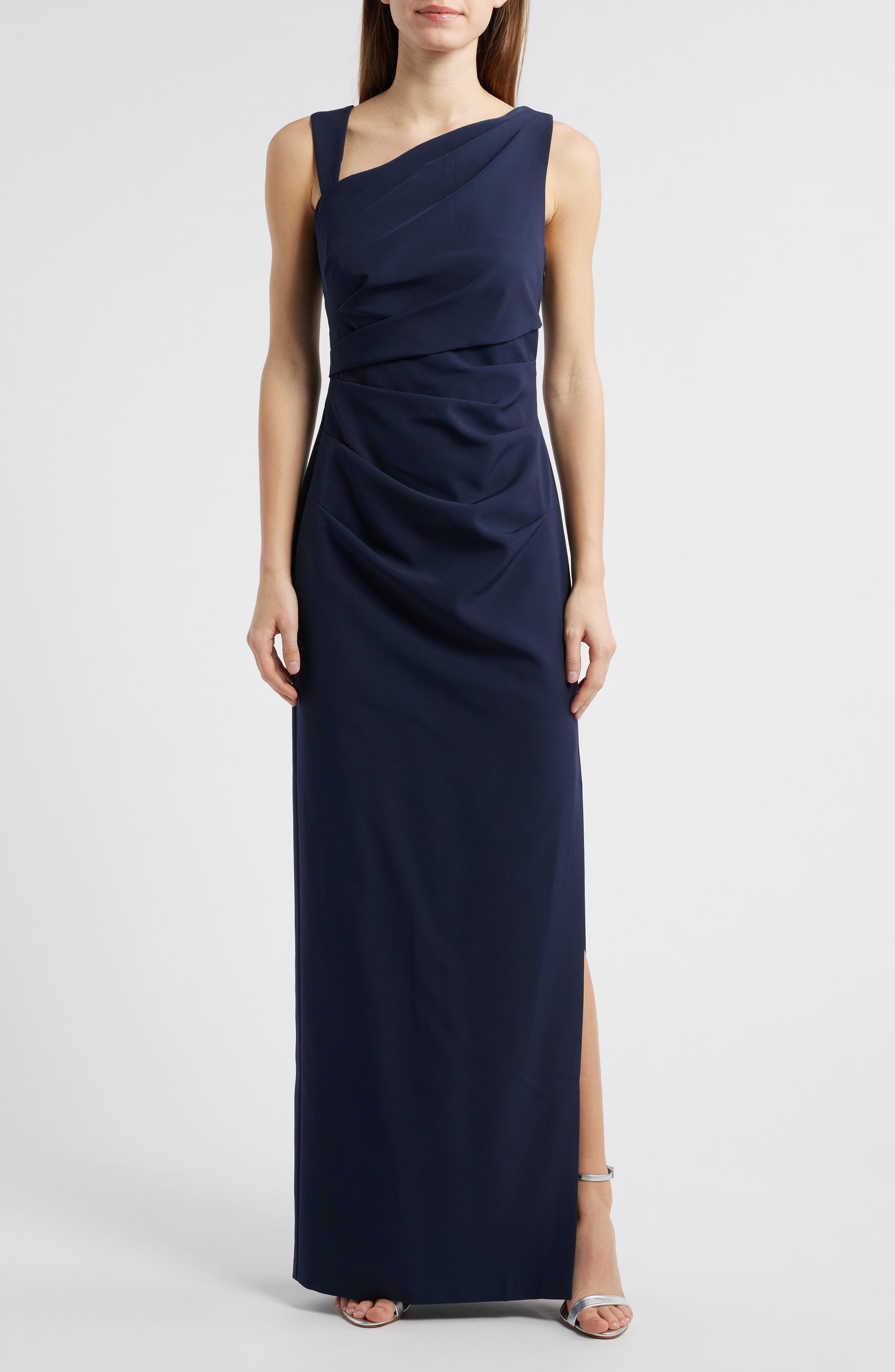 Vince Camuto Draped Asymmetric Gown | Nordstrom