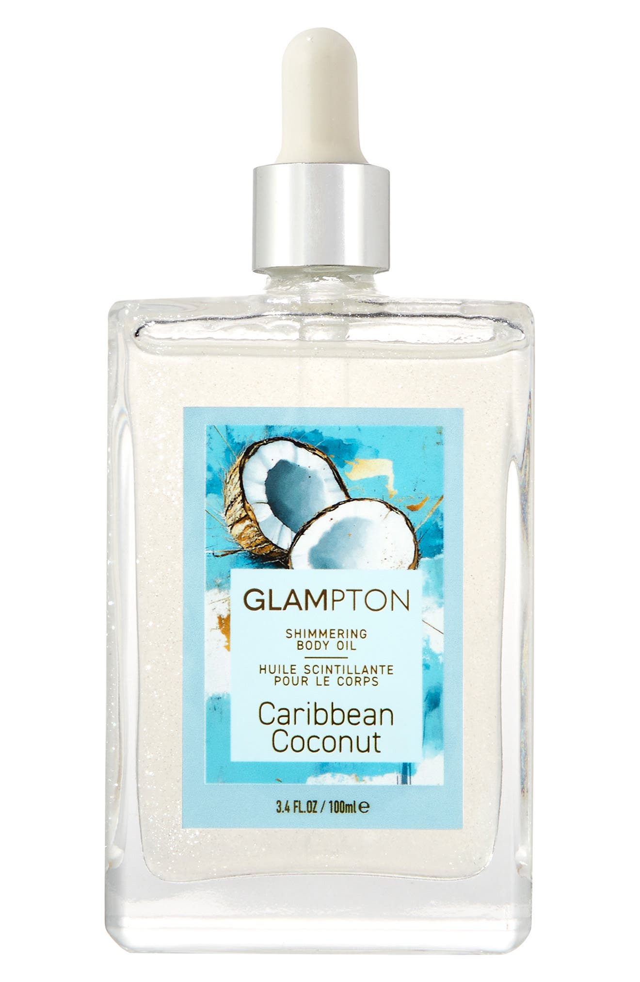 GLAMPTON Caribbean Coconut Shimmering Body Oil | Nordstromrack