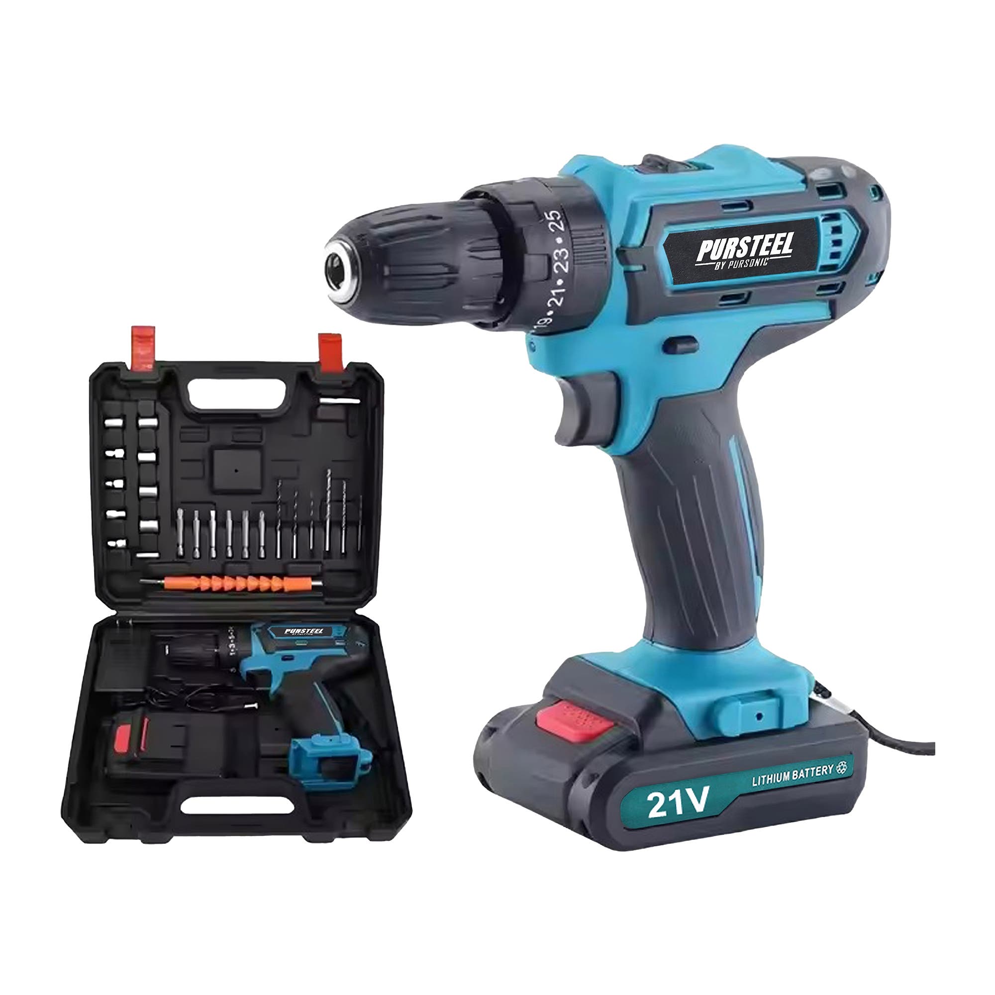PURSONIC 21V Cordless Drill 24 Piece Set | Nordstrom
