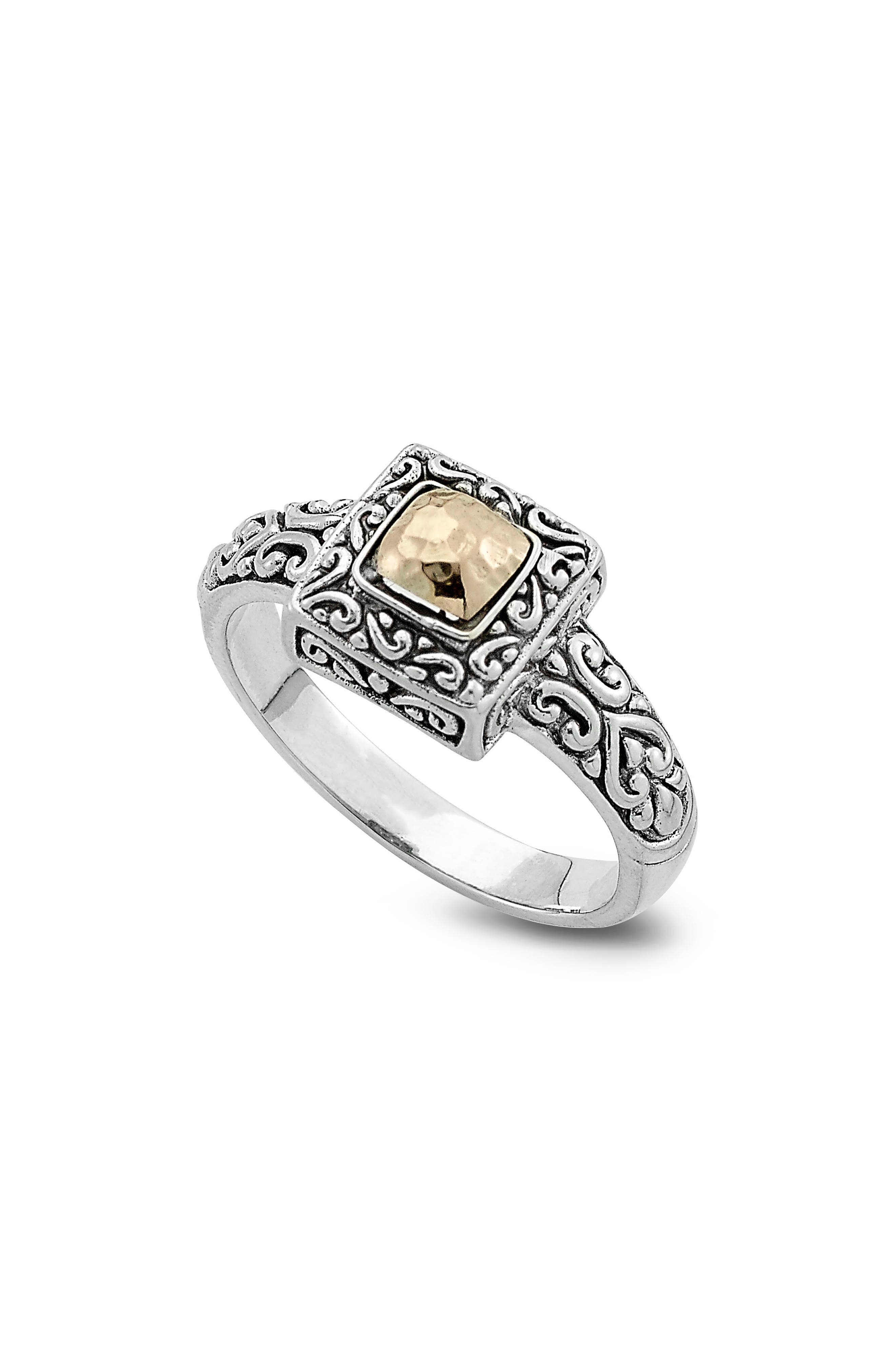 SAMUEL B. 18K Gold & Sterling Silver Filigree Design Ring | Nordstromrack