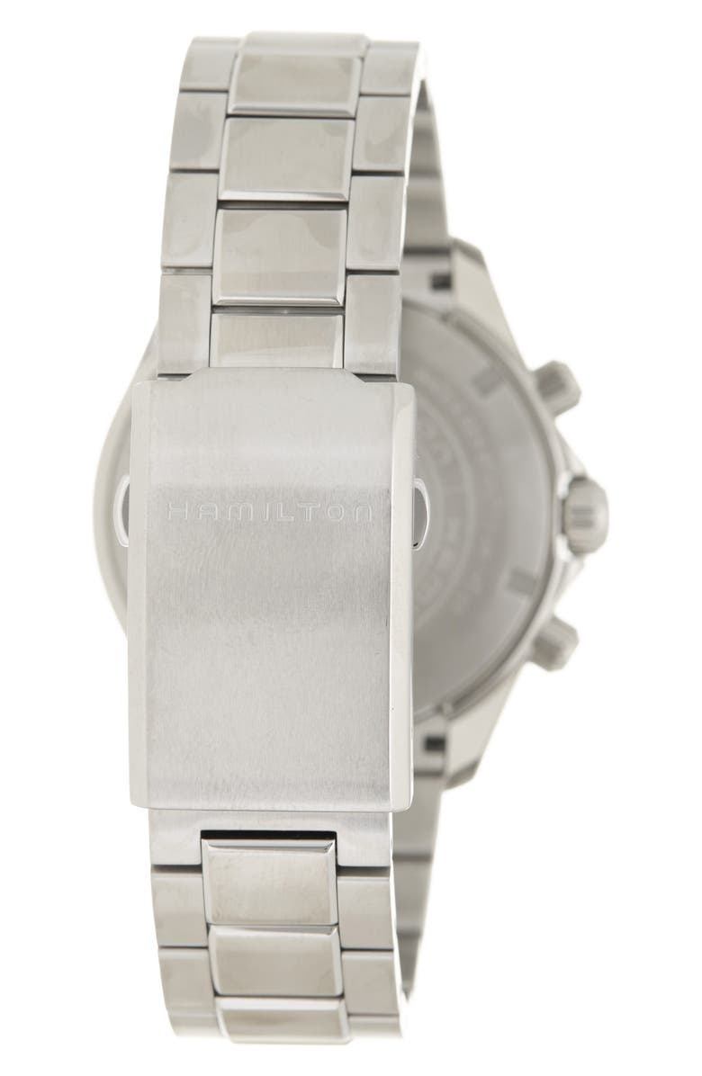 Hamilton Khaki Black Dial Pilot Stainless Steel Chronograph Watch, 44mm ...