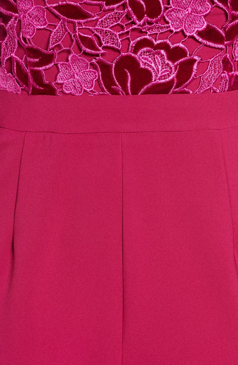 Adelyn Rae Emily Velvet Lace Jumpsuit | Nordstrom