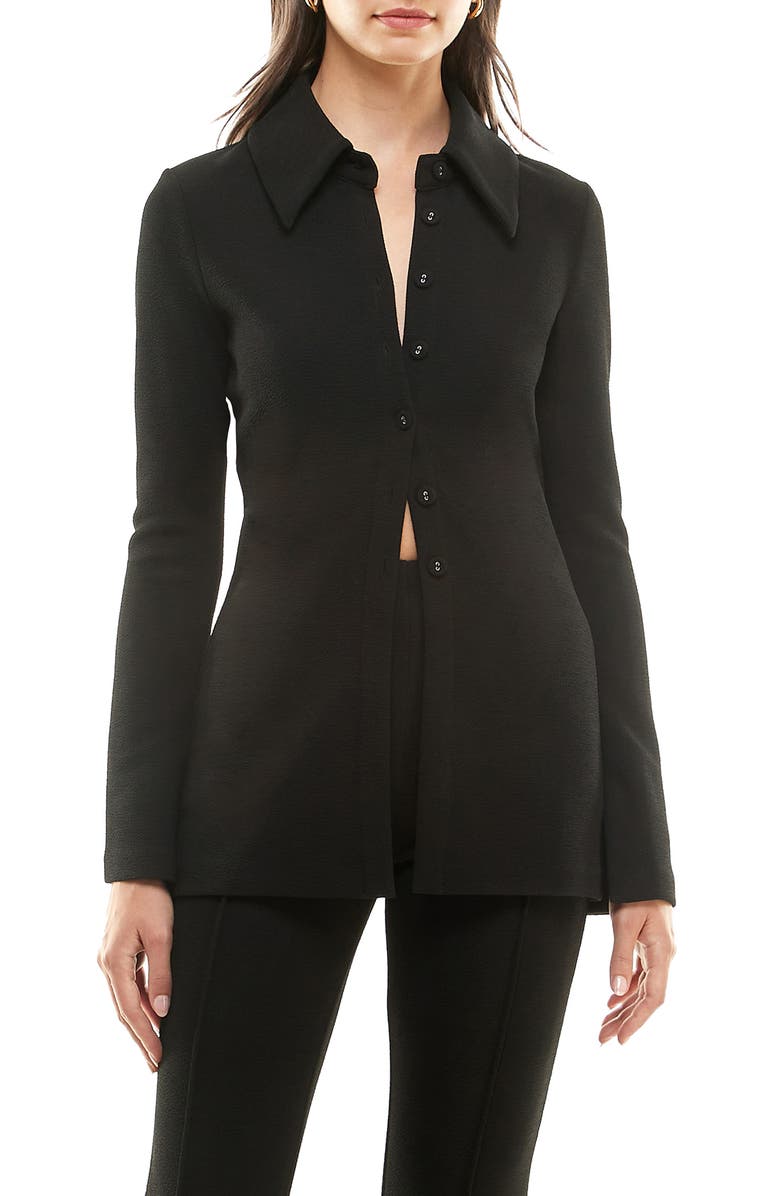 WAYF x Jourdan Sloane Cass Point Collar Crepe Shirt | Nordstromrack