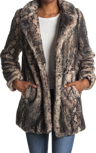 BCBGeneration Faux Fur Python Coat | Nordstromrack