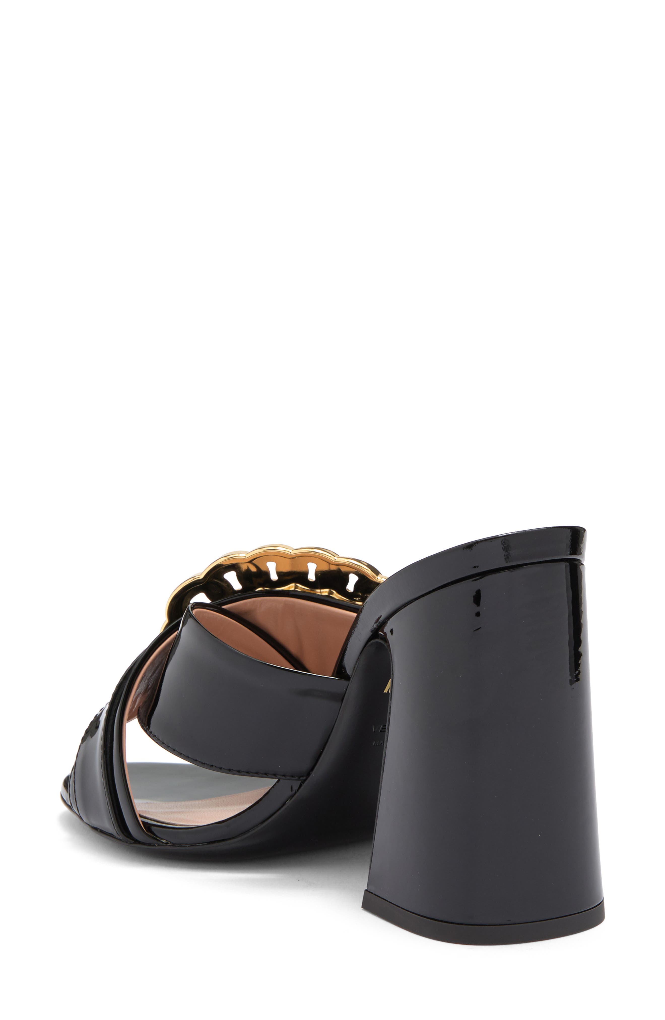 Moschino Logo Buckle Block Heel Slide Sandal (Women) | Nordstromrack