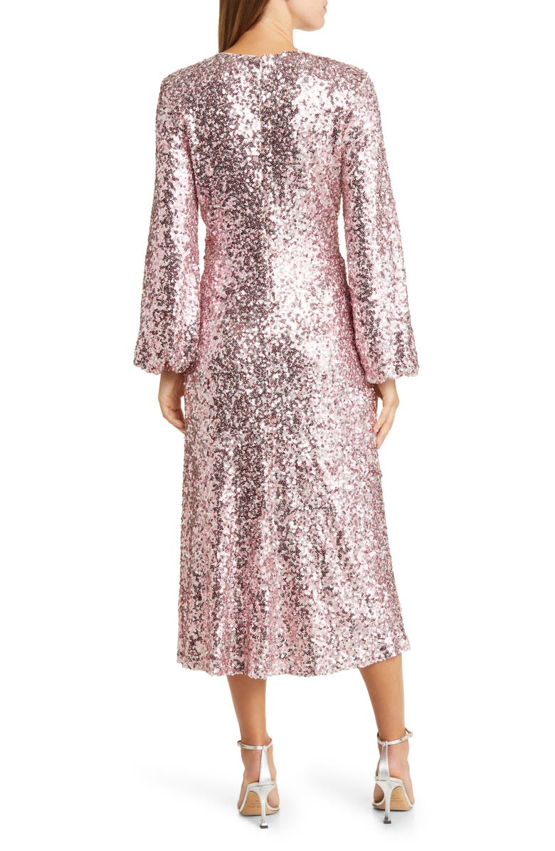 MELLODAY Long Sleeve Sequin Midi Dress | Nordstromrack