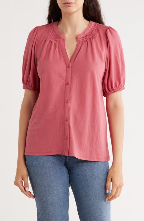 Women's Pink Button-Up Shirts Rack | Nordstrom Rack