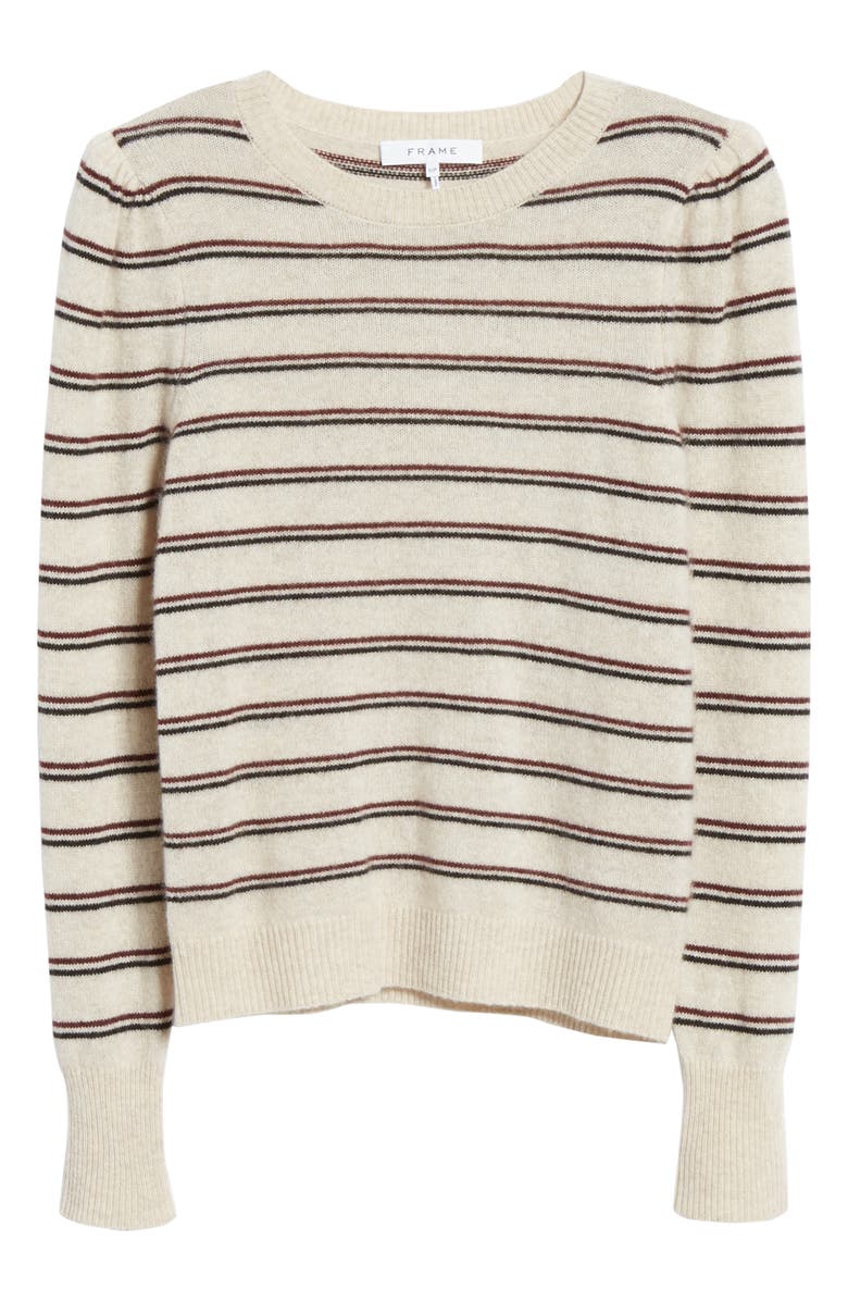FRAME Shirred Stripe Cashmere Sweater | Nordstrom