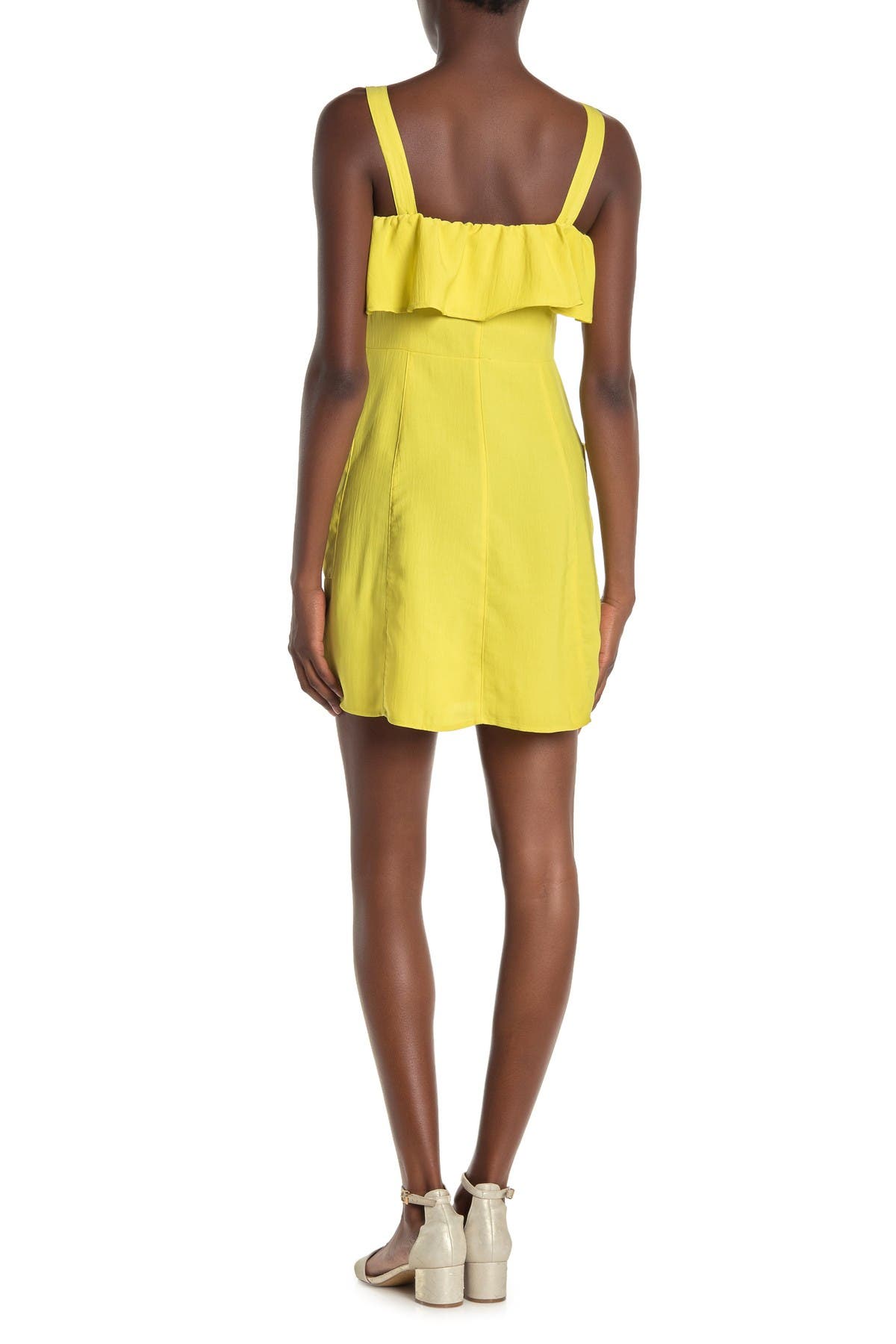 Blu Pepper Button Down Ruffle Mini Dress | Nordstromrack