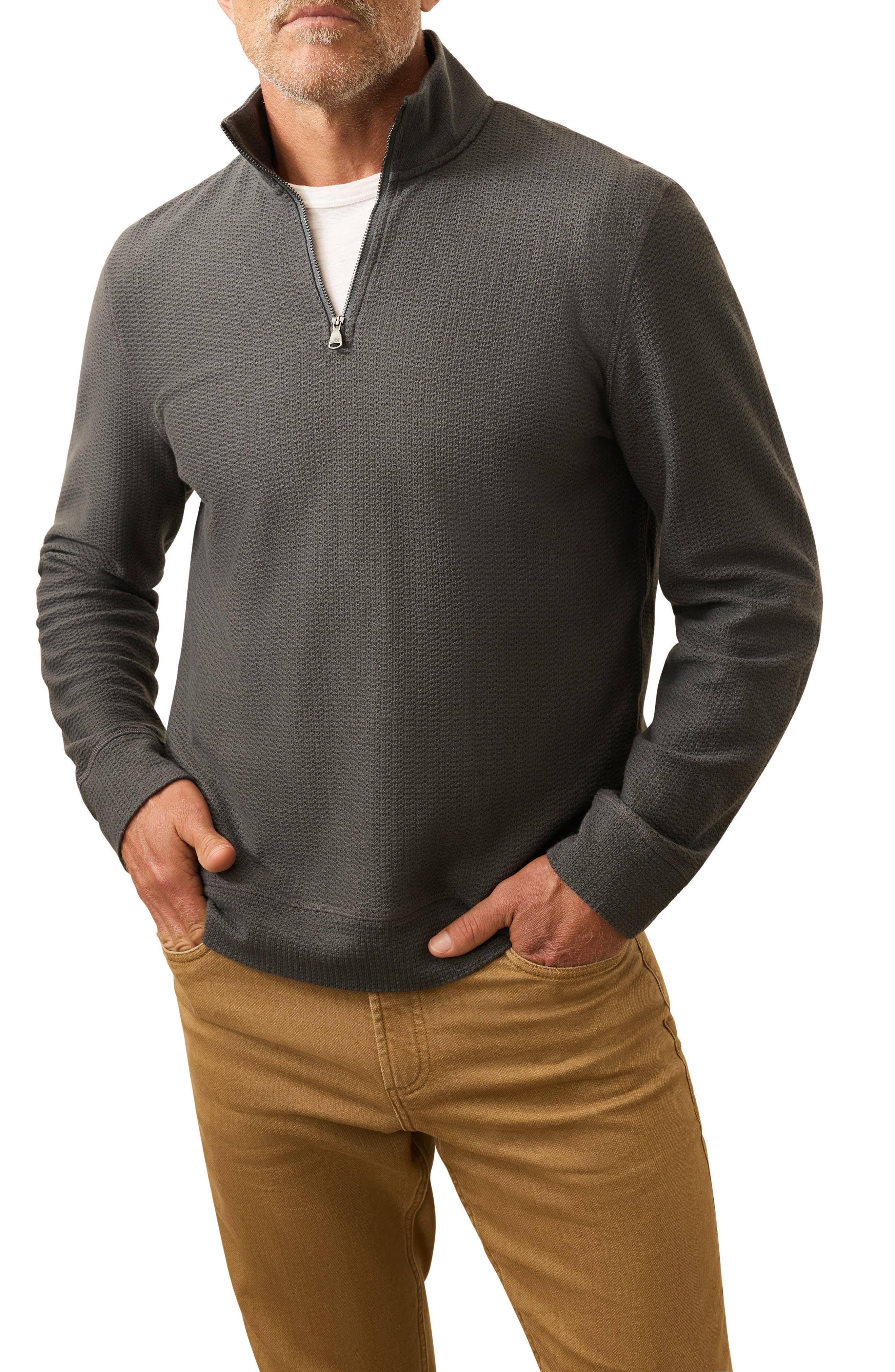 Faherty Texture Quarter Zip Pullover | Nordstrom