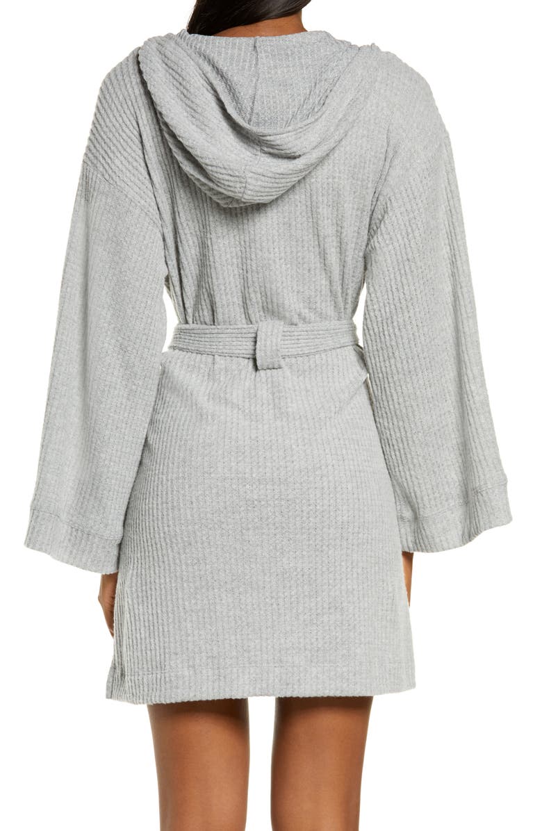 Socialite Waffle Knit Hooded Short Robe | Nordstromrack