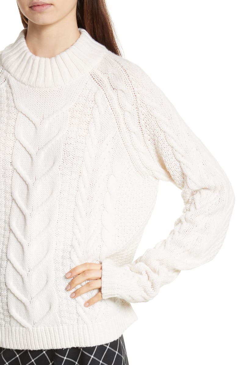 Robert Rodriguez Cable Knit Merino Wool & Cashmere Sweater | Nordstrom