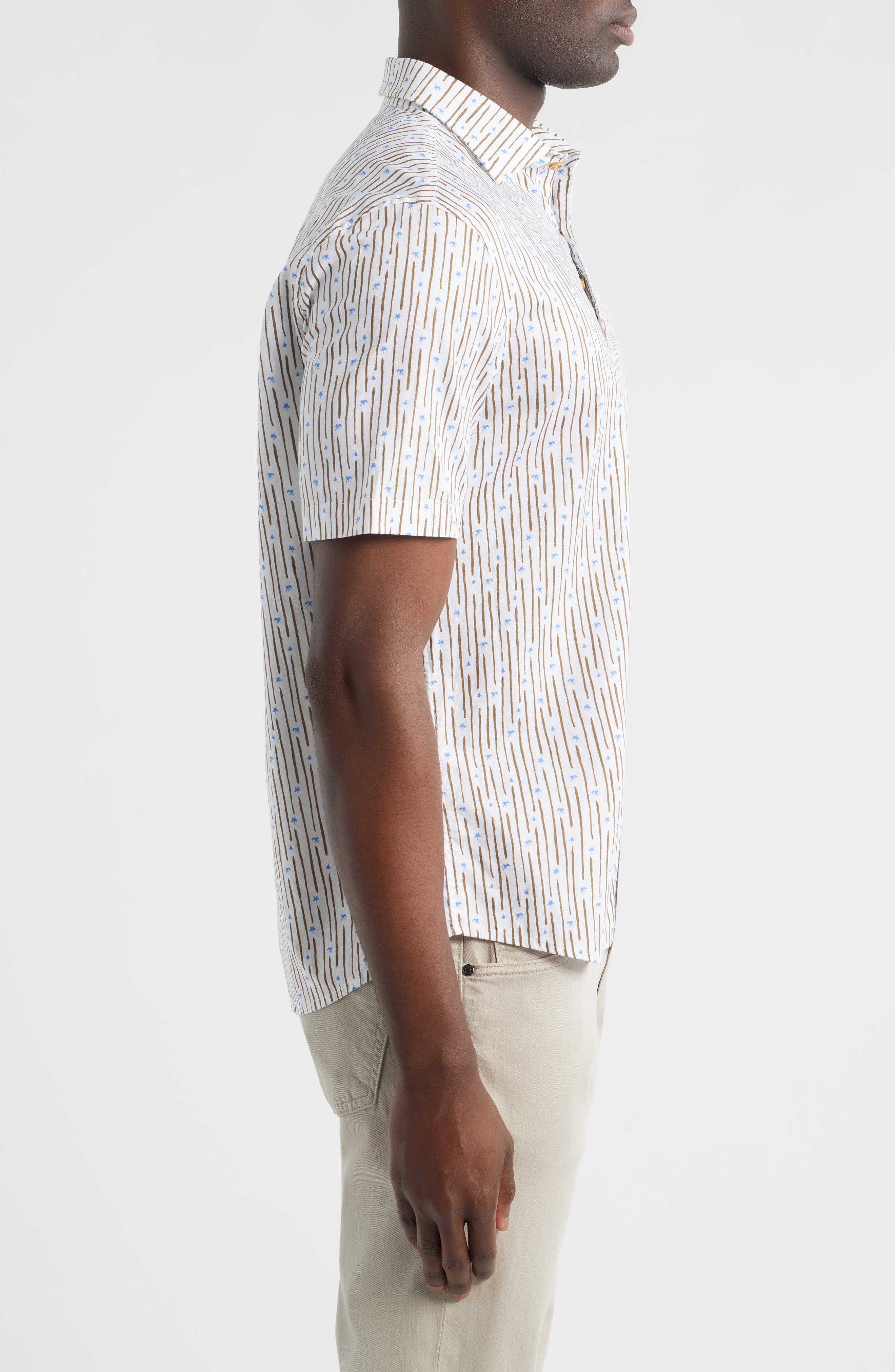 johnnie-O Pendola Stripe Short Sleeve Button-Up Shirt | Nordstrom