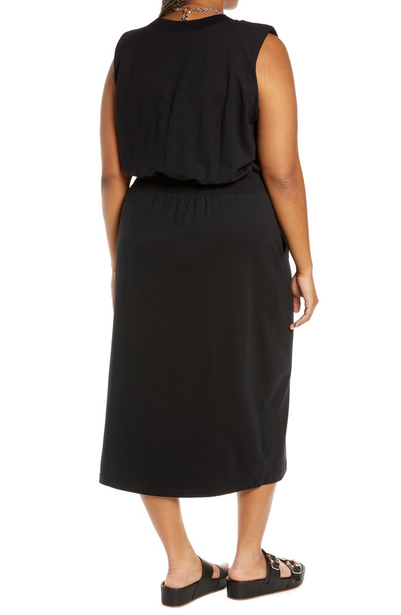 Open Edit Shoulder Pad Sheath Dress | Nordstrom