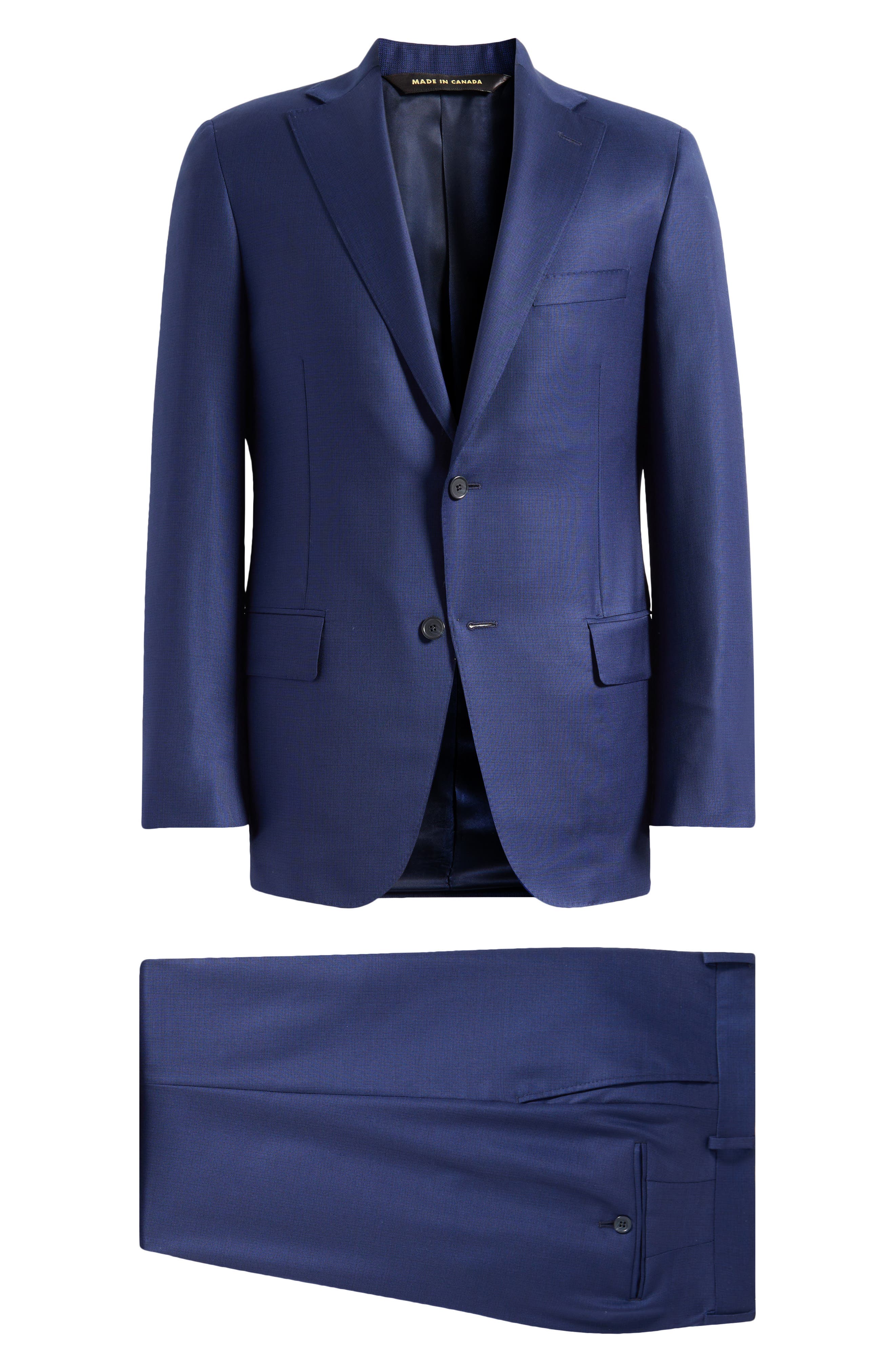 Heritage Gold Classic Fit Super 150s Navy Wool Suit | ModeSens
