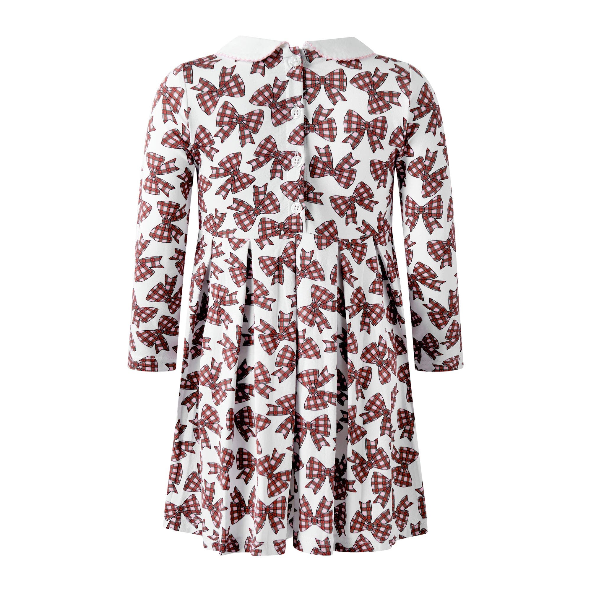 Rachel Riley Tartan Bow Jersey Dress | Nordstrom