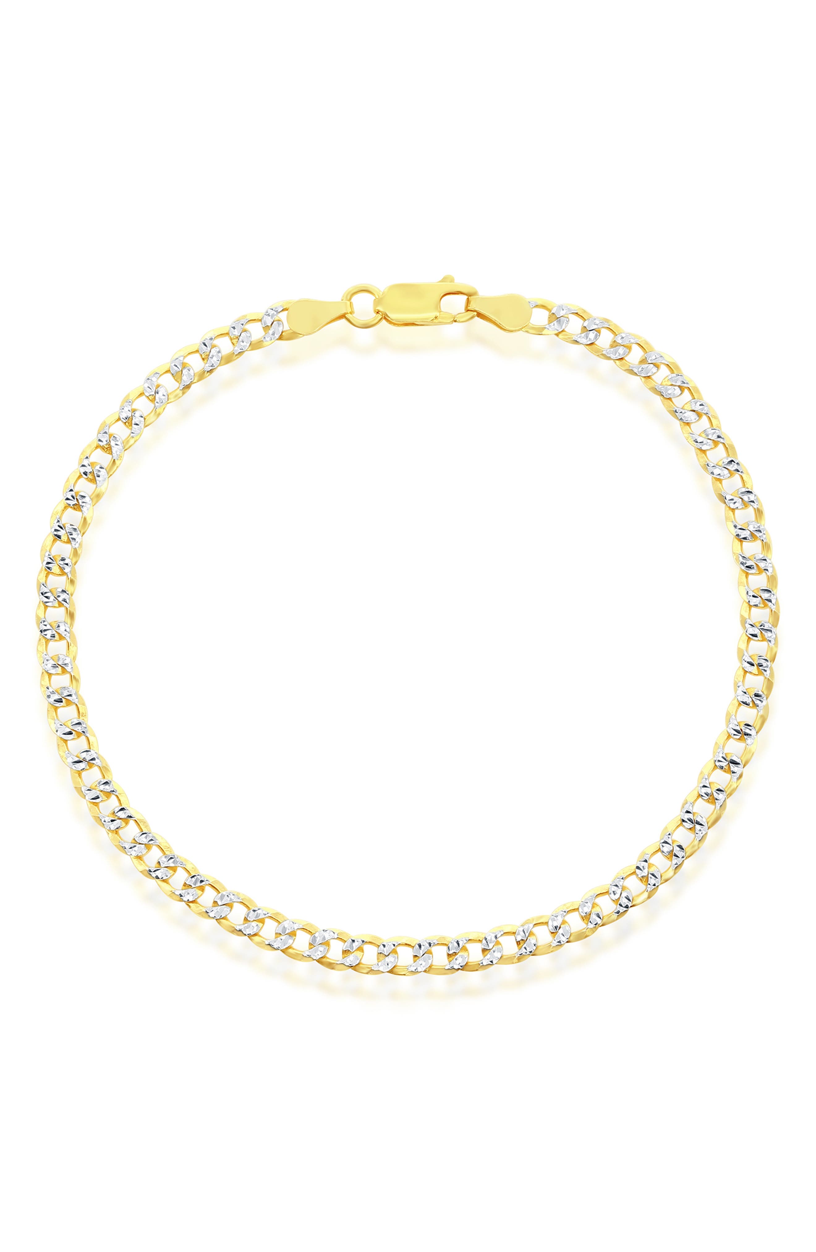 SIMONA 14K Gold Plated Curb Chain Bracelet | Nordstromrack