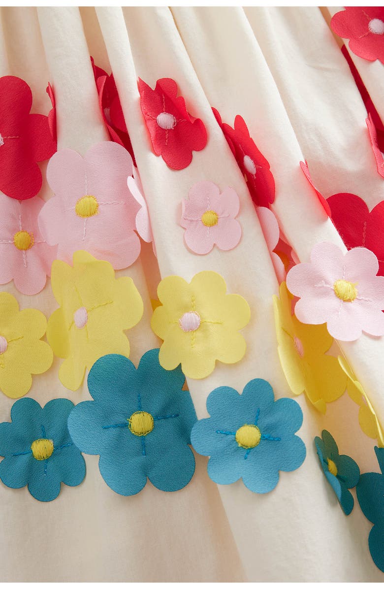 Mini Boden Kids' Appliqué Floral Flutter Sleeve Cotton Sundress ...
