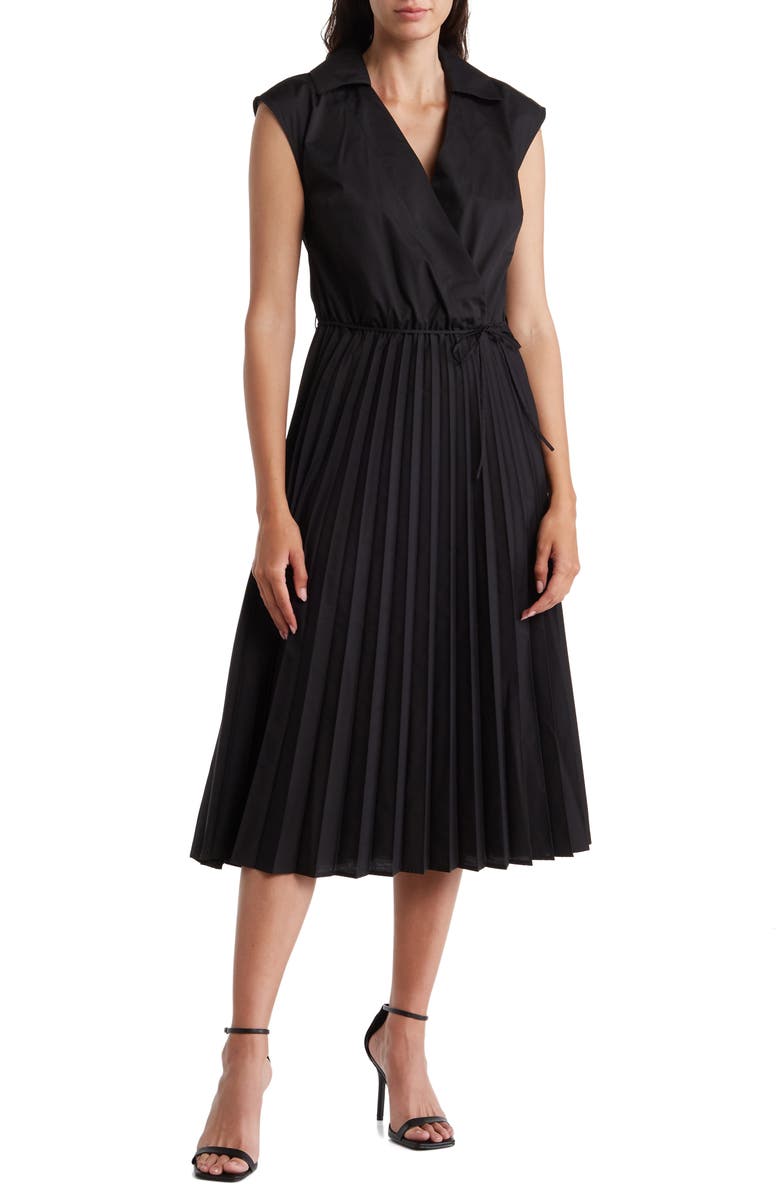 Ellen Tracy Accordion Pleat Midi Dress | Nordstromrack