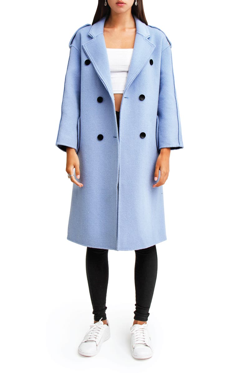 Belle & Bloom Aussie Sky Double-Breasted Wool Coat | Nordstromrack